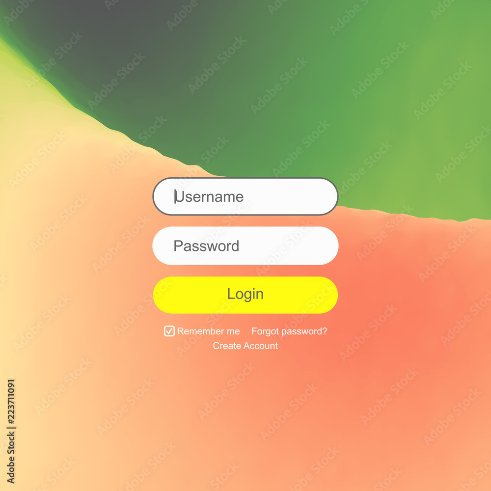 Login user interface. Modern screen design for mobile app and web ...
