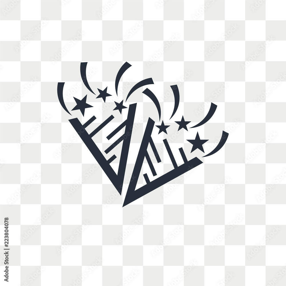 Firecracker vector icon isolated on transparent background, Firecracker ...