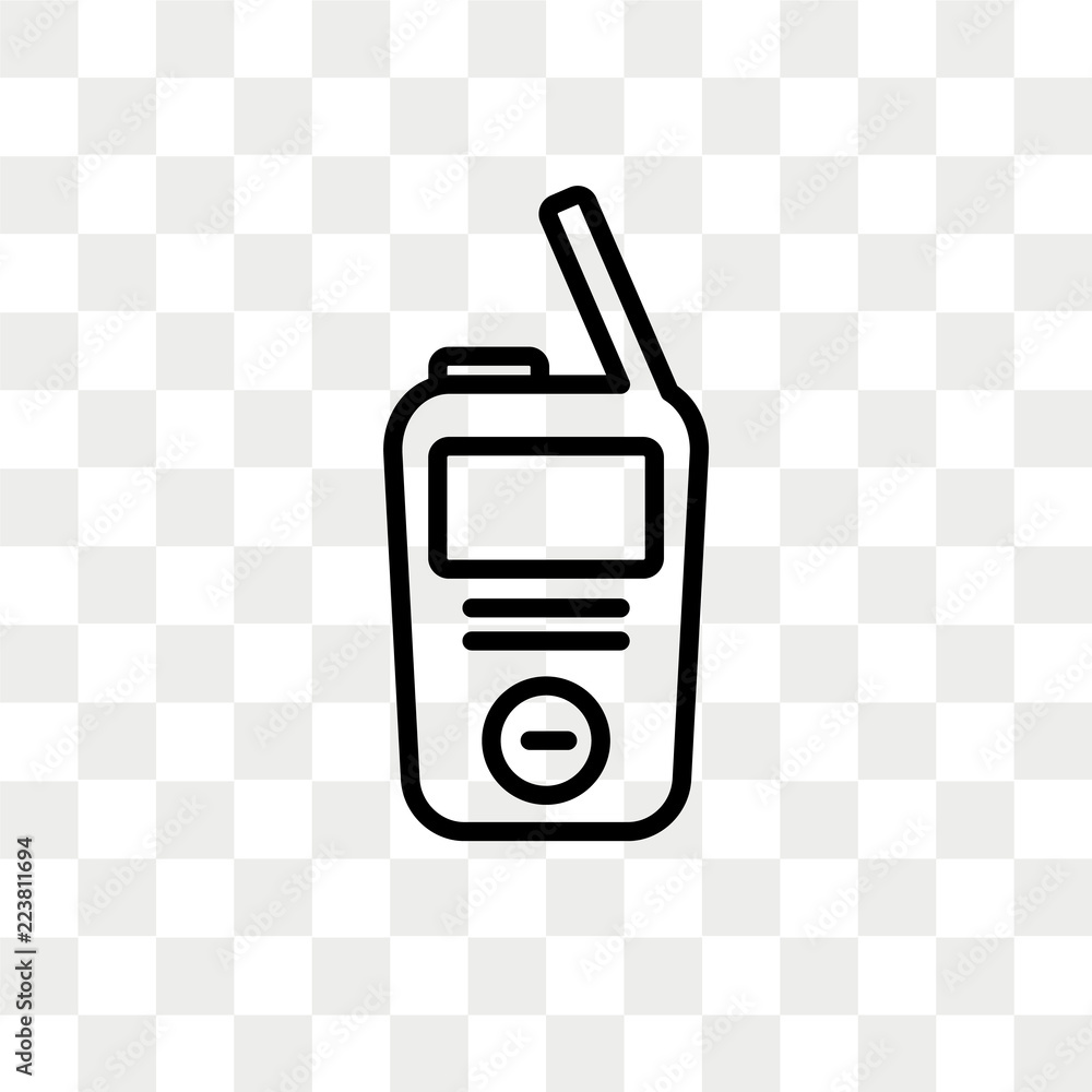 Big Walkie Talkie vector icon isolated on transparent background, Big Walkie Talkie logo design ...