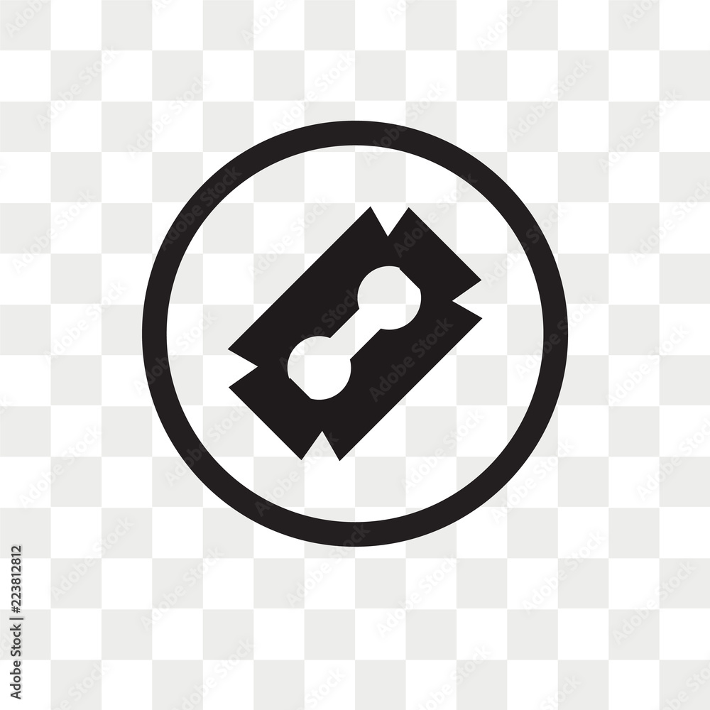 Razorblade vector icon isolated on transparent background, Razorblade ...