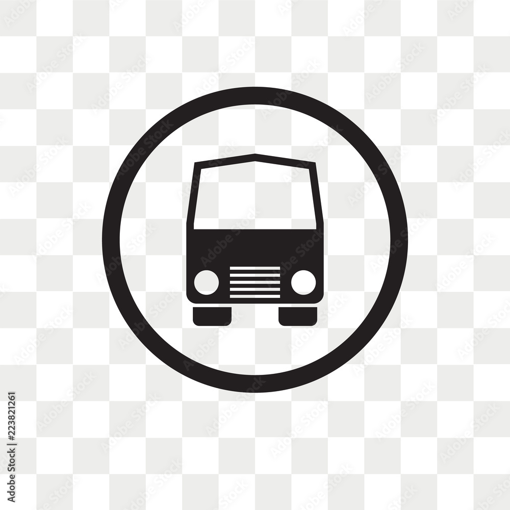 Public transportation vector icon isolated on transparent background ...
