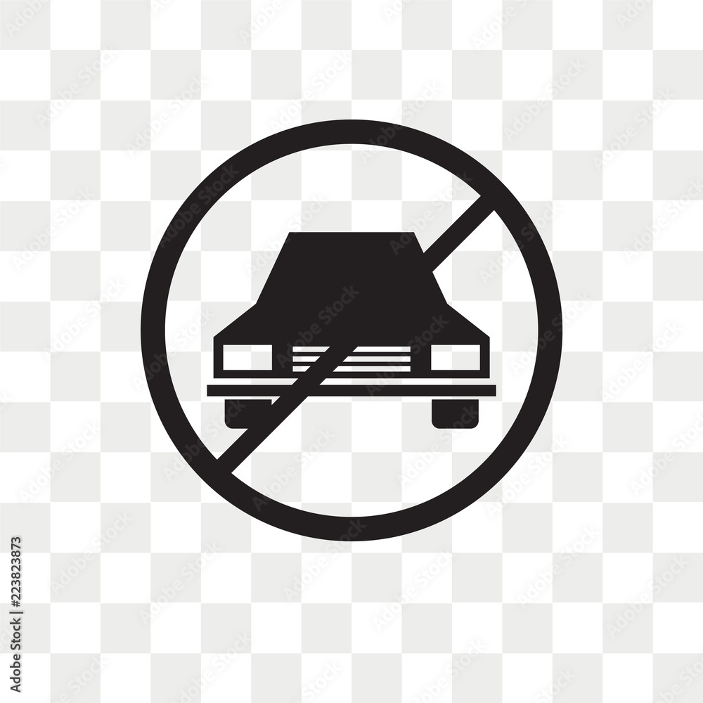 No Parking vector icon isolated on transparent background, No Parking ...