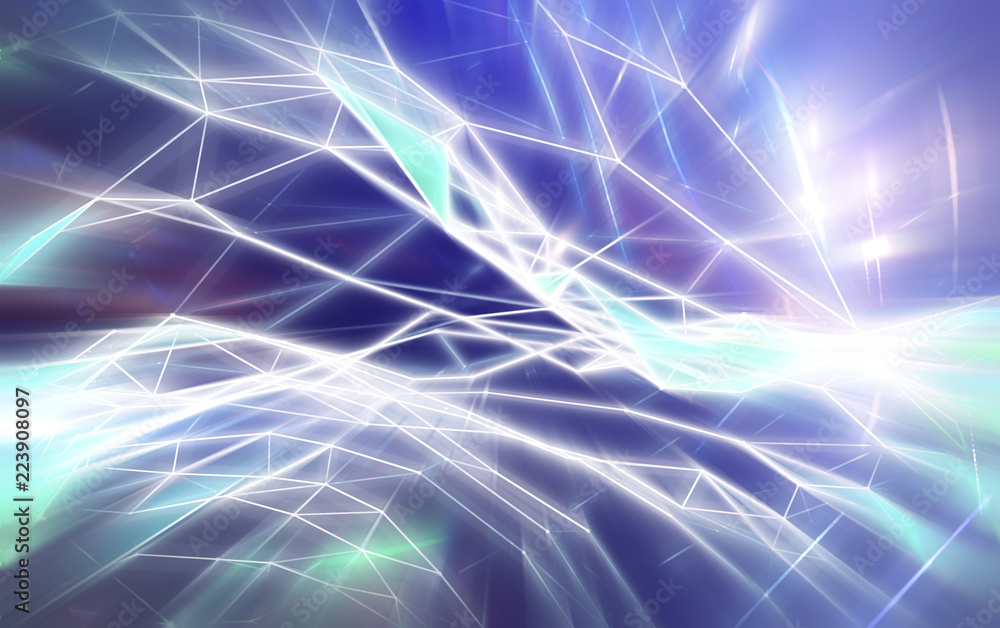 abstract blue background. explosion star. illustration digital. Stock ...