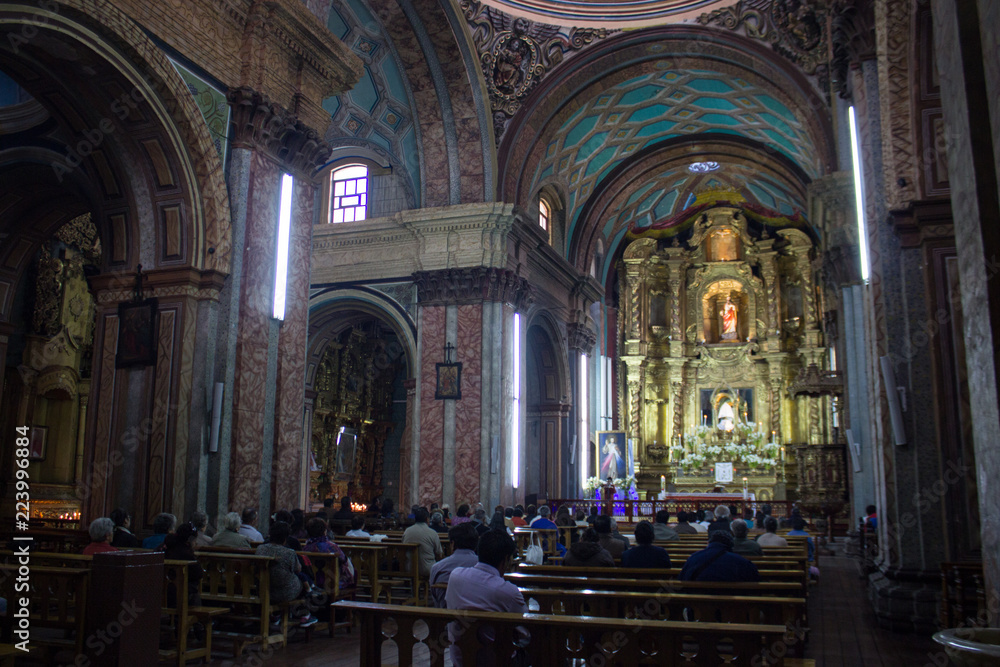 famous unesco church in quito, ecuador Stock Photo | Adobe Stock