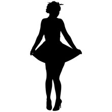 Pinup Girl Silhouette Art Free Stock Photo - Public Domain Pictures