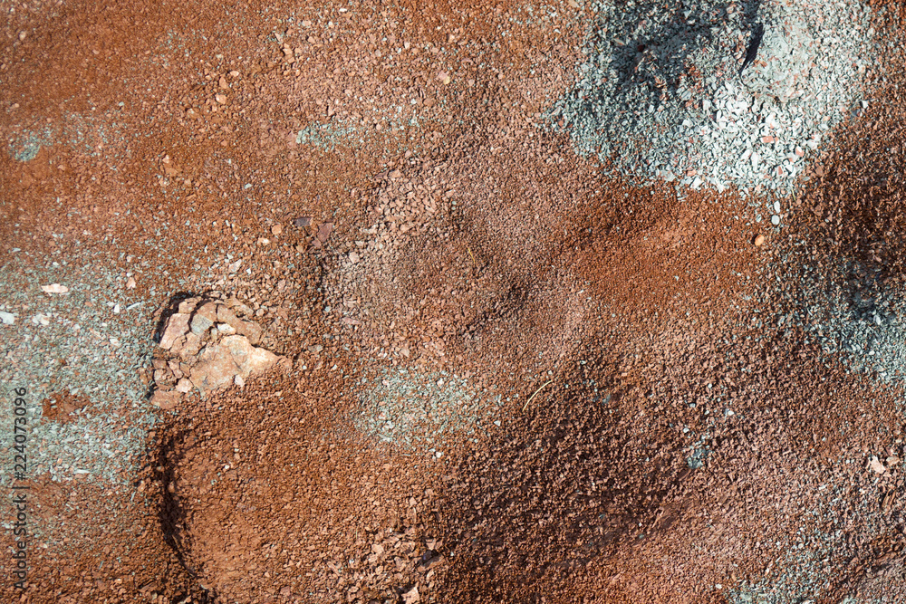Стоковое фото «Red earth or soil background. Tropical laterite soil ...