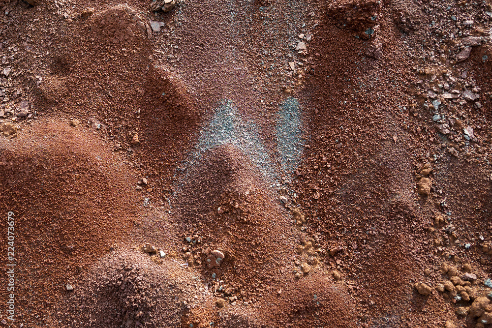 Red earth or soil background. Tropical laterite soil background of red ...