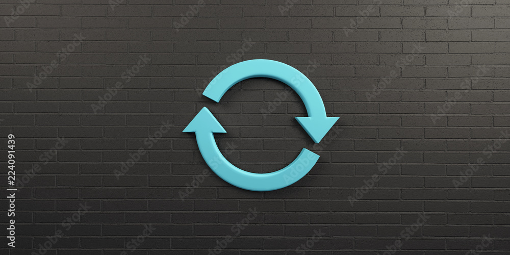 Rotate Symbol. 3D Render Illustration Stock Illustration | Adobe Stock