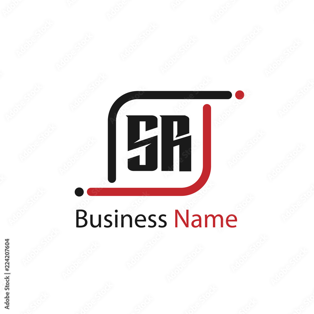 Initial Letter SR Logo Template Design Stock Vector | Adobe Stock