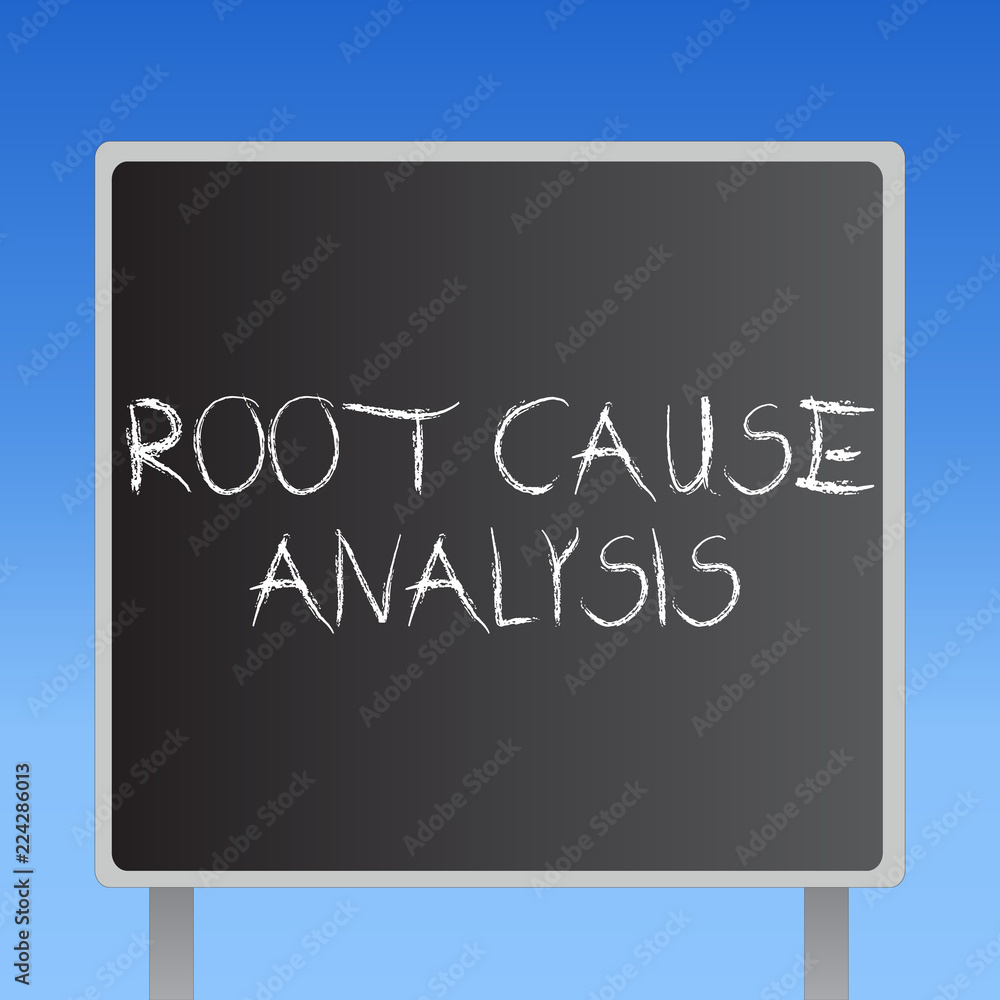 Handwriting text Root Cause Analysis. Concept meaning Method of Problem ...