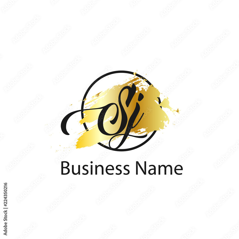 Initial Letter SJ Logo Template Design Stock Vector | Adobe Stock