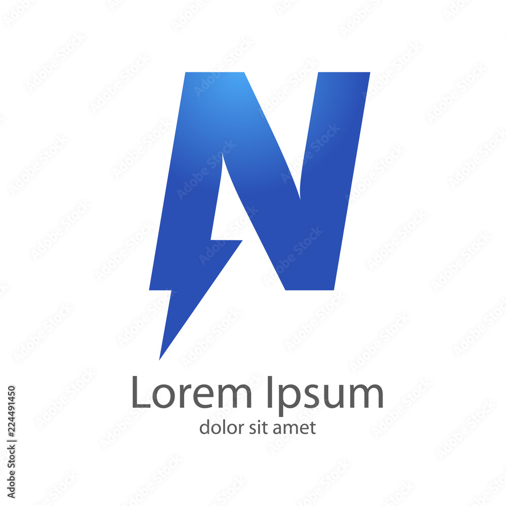 Logotipo De Rayo Azul