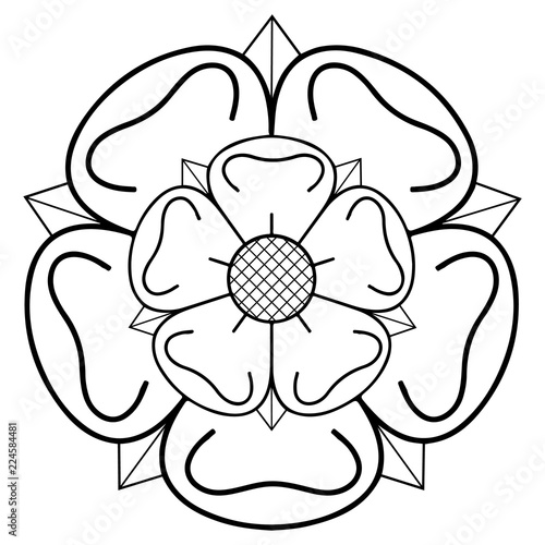 Heraldic rose vector Stock Vector | Adobe Stock
