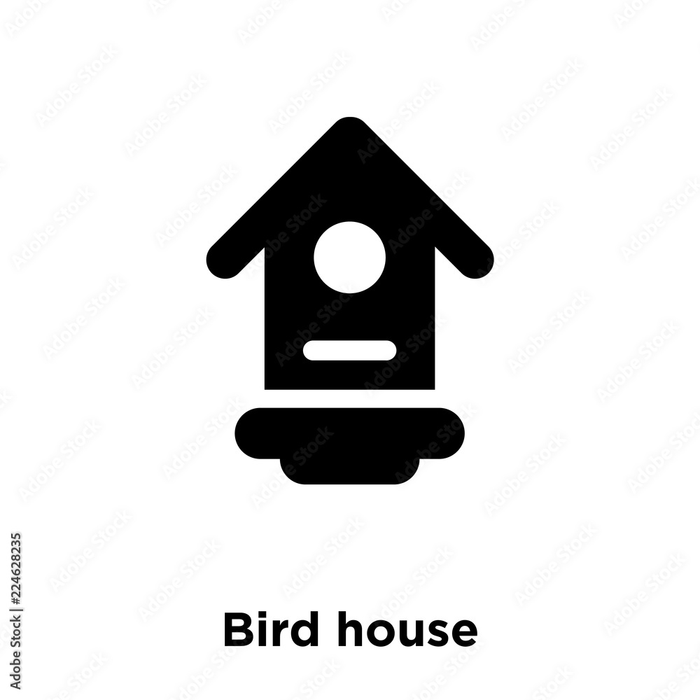 bird house icon vector isolated on white background, logo concept of ...