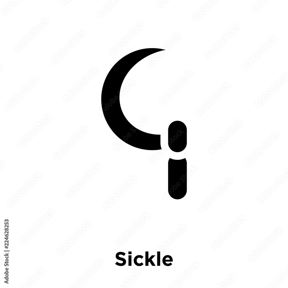 sickle icon vector isolated on white background, logo concept of sickle ...