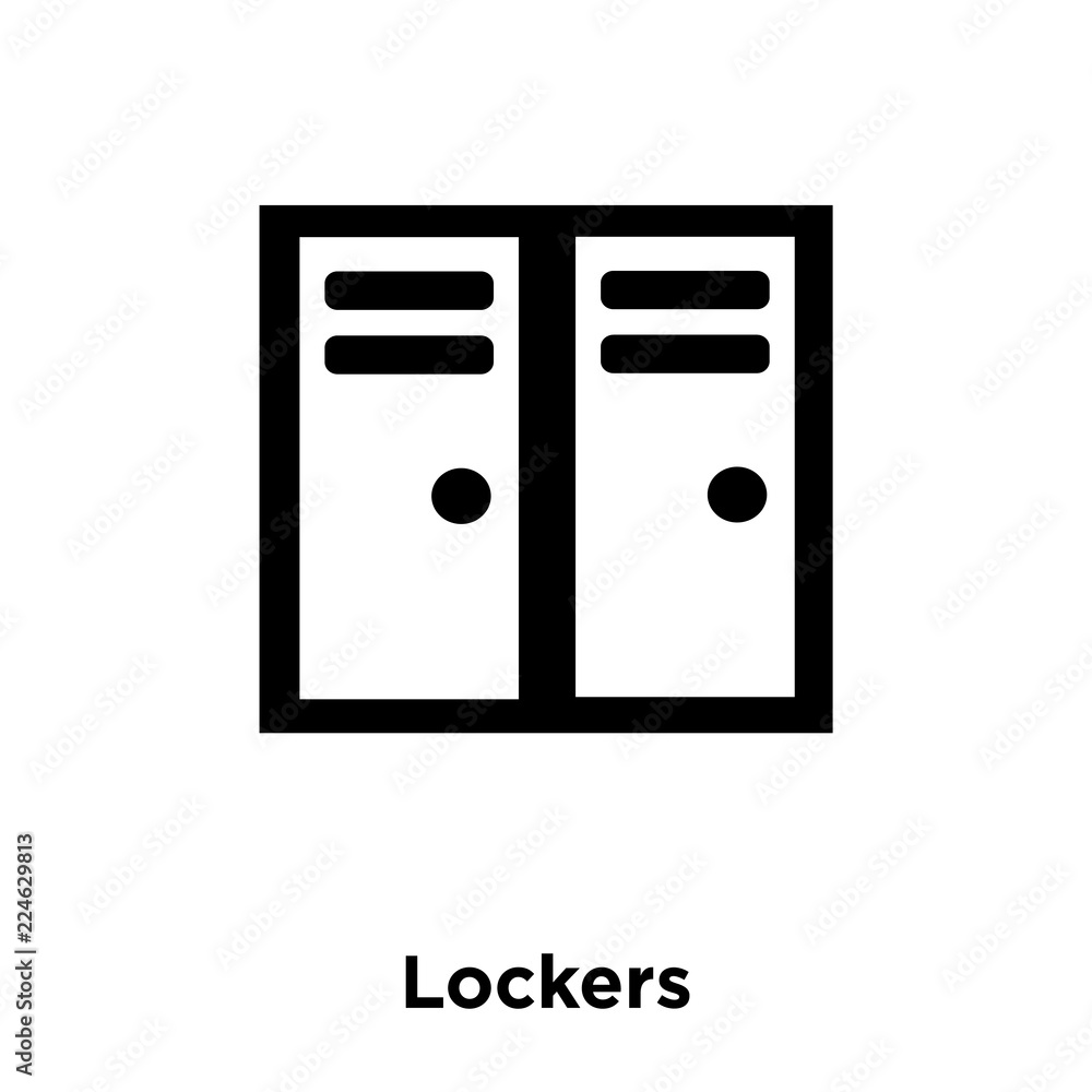 Lockers icon vector isolated on white background, logo concept of ...