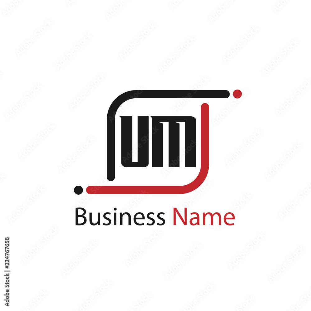 Vector de Stock Initial Letter UM Logo Template Design | Adobe Stock