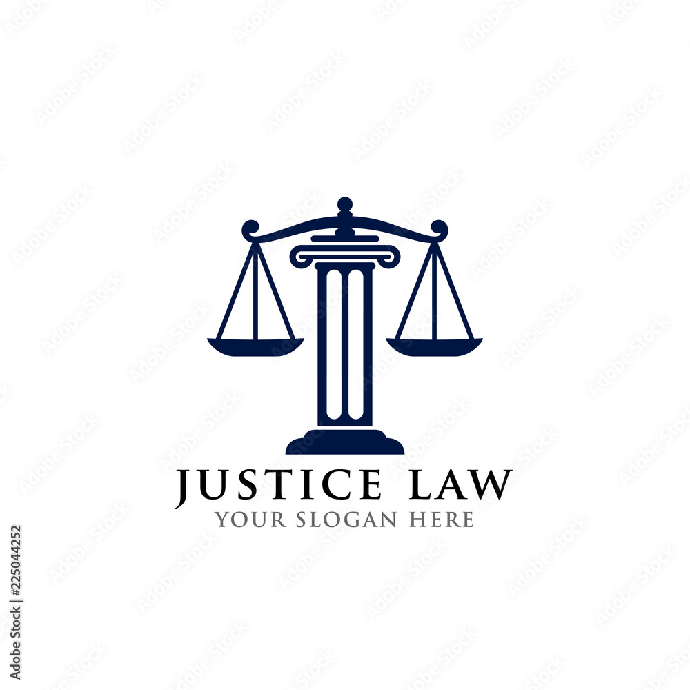 justice law logo design template. attorney logo vector design. scales ...