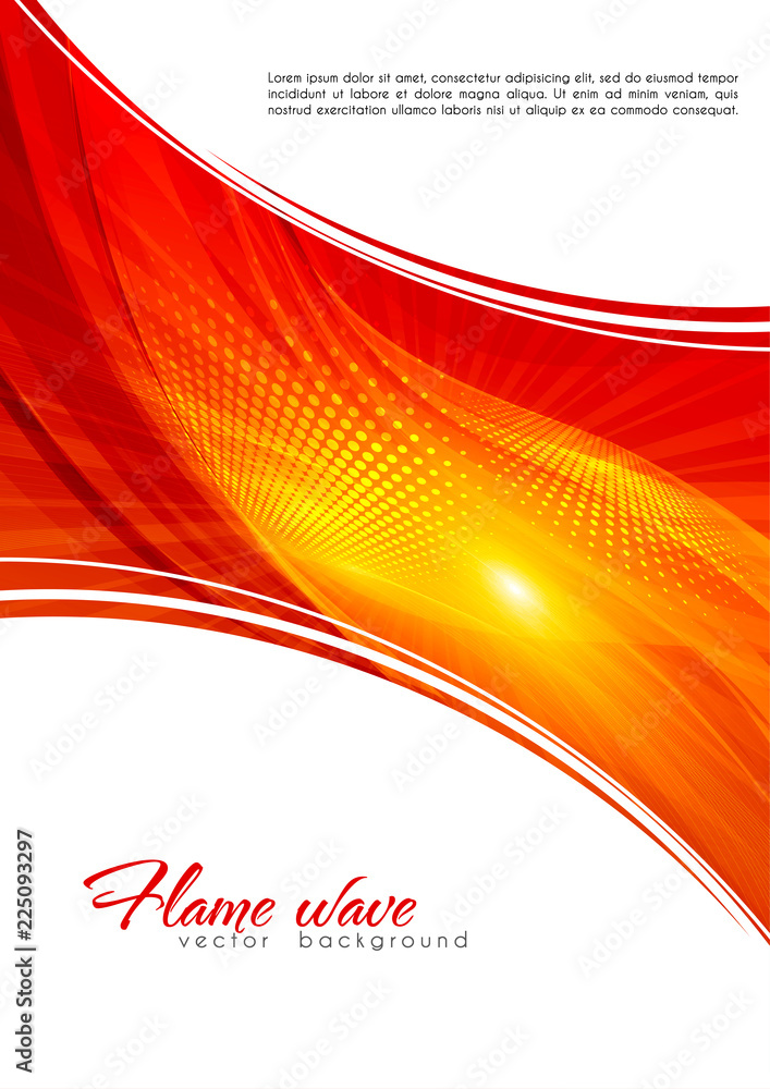 Abstract ardent background. Red and white color template with lighting ...