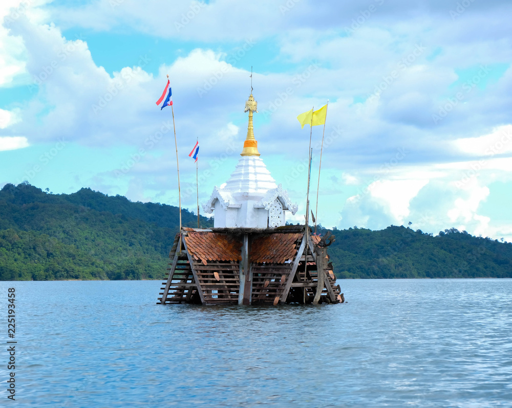 Underwater temple or drowning temple is the original temple Wat Vivika ...