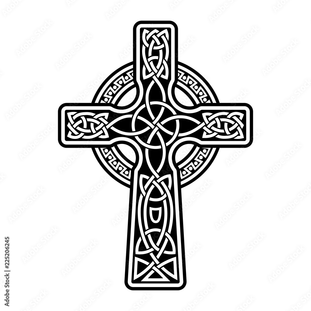Celtic cross with patterns vector image Stock Vector | Adobe Stock