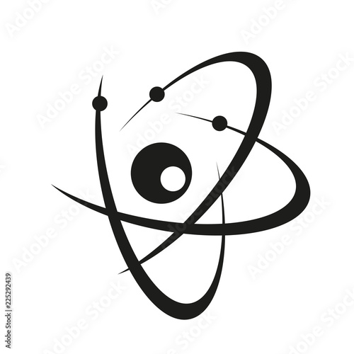 simple atom symbol, molecule concept, structure of the nucleus, atom ...