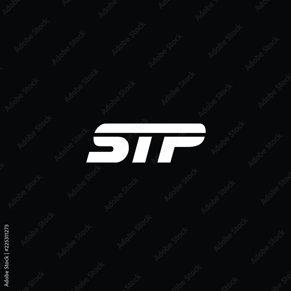 Minimal Letters STP Logo Design Stock Vector | Adobe Stock