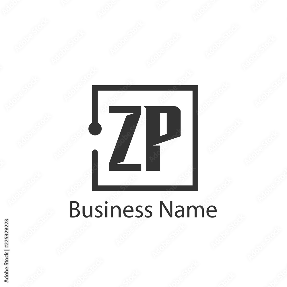 Initial Letter ZP Logo Template Design Stock Vector | Adobe Stock