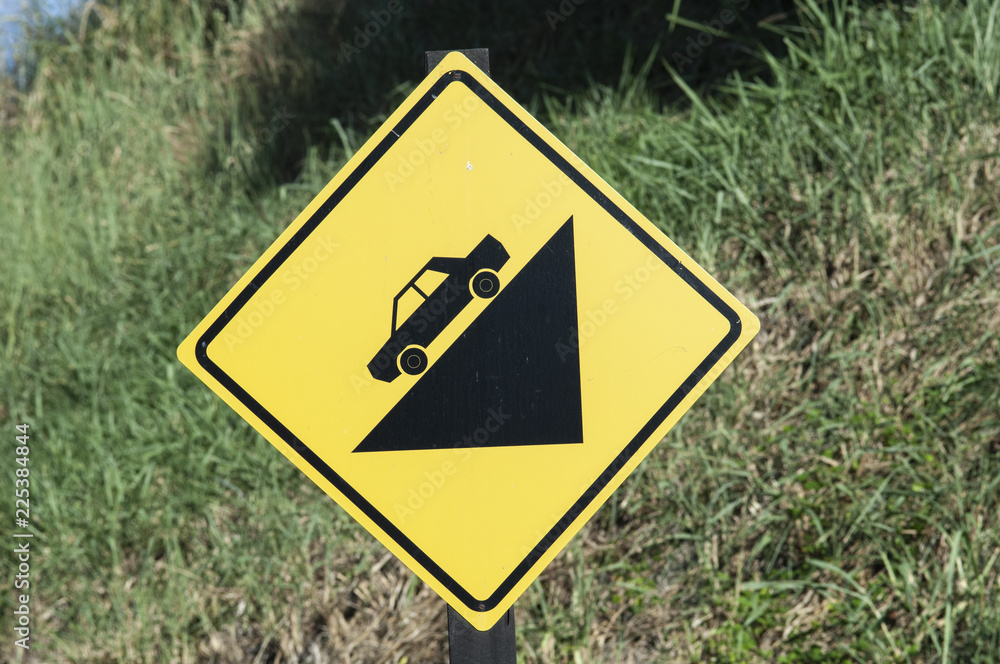 For traffic safety, traffic signal, on narrow and dangerous road, with ...