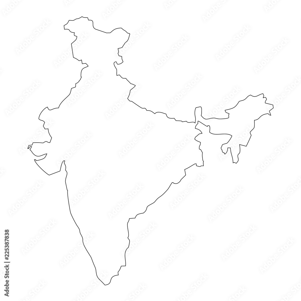 Map of India Stock Vector | Adobe Stock