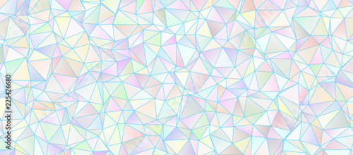 Iridescent Low Poly Triangle Pattern Background. White to Pastel ...