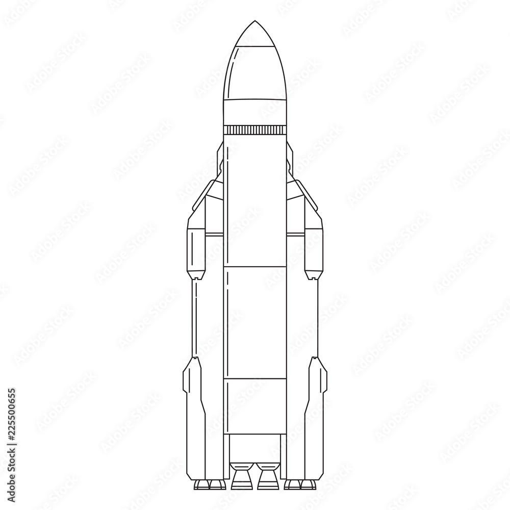 Heavy transport missile for flight in space and deliveries of cargo to ...