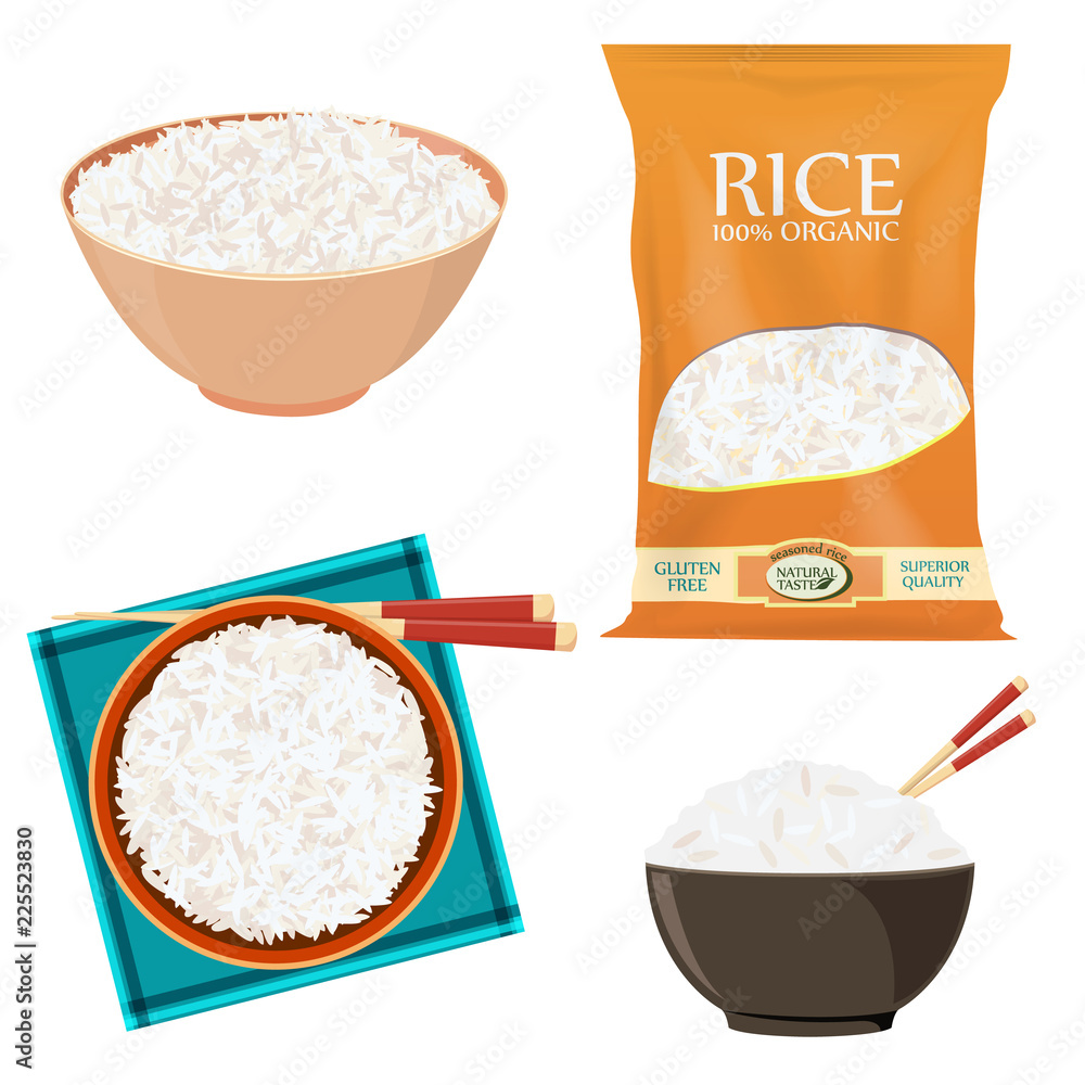 Rice pack Stock Vector | Adobe Stock