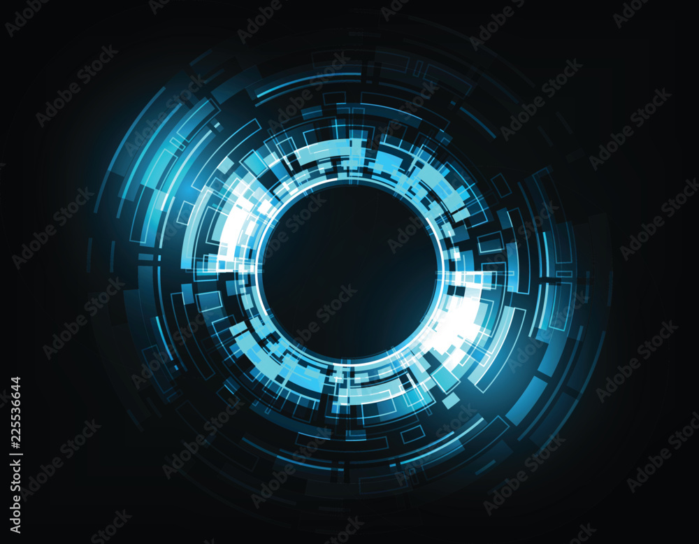 Vector circle technology design. Stock Vector | Adobe Stock