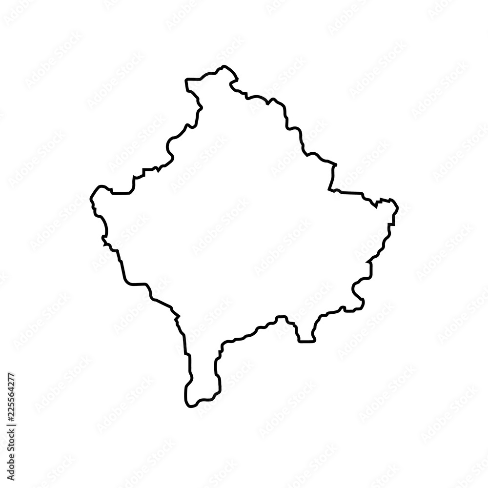 map of Kosovo. Vector illustration Stock Vector | Adobe Stock
