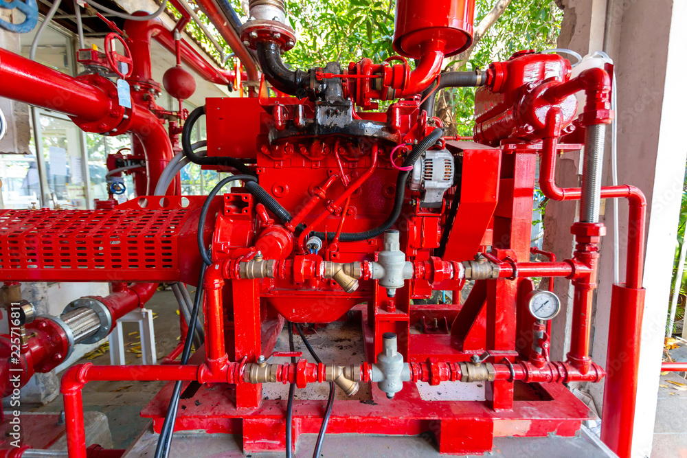 Diesel engine fire pump, Industrial fire extinguishing system with ...