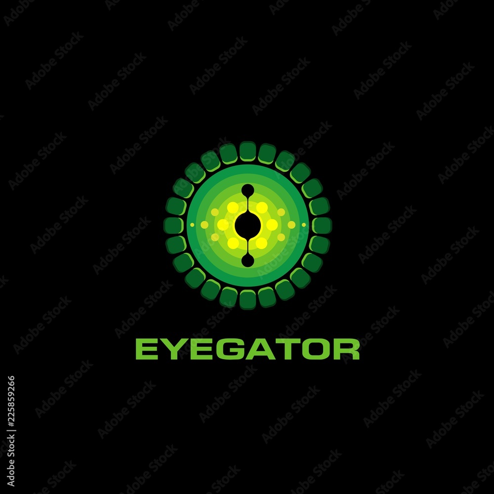 digital alligator eyes logo vector graphic Stock Vector | Adobe Stock