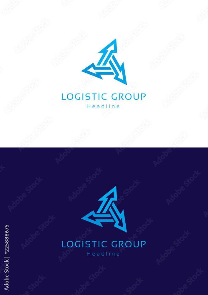 Logistic group logo template. Stock Vector | Adobe Stock