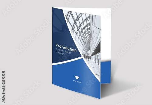 Folder Layout with Diagonal Elements modelo do Stock | Adobe Stock