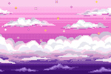Pixel Art Wolke im Himmel Kostenloses Stock Bild - Public Domain Pictures