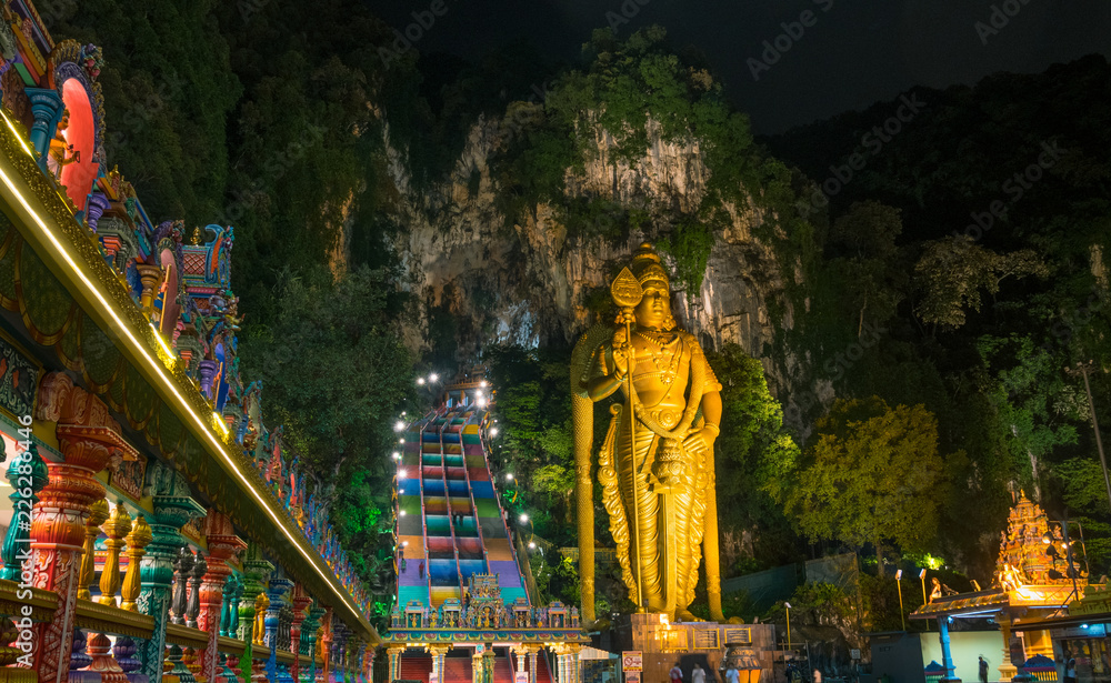 Batu Caves Kuala Lumpur Malaysia, scenic interior limestone cavern ...