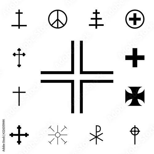Gamma cross icon. Detailed set of cross. Premium graphic design. One of ...