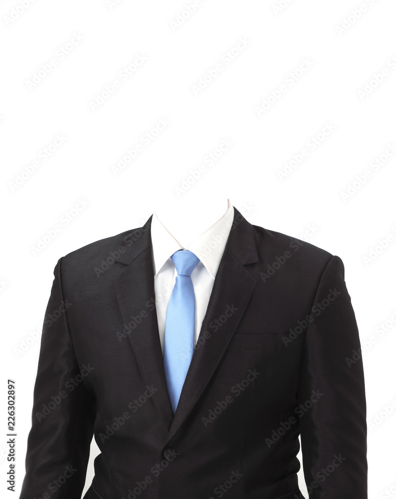Man Suit Without Head on White Background. Stock Photo | Adobe Stock