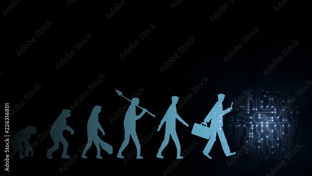 Future evolution change of human resources employee work labor ...