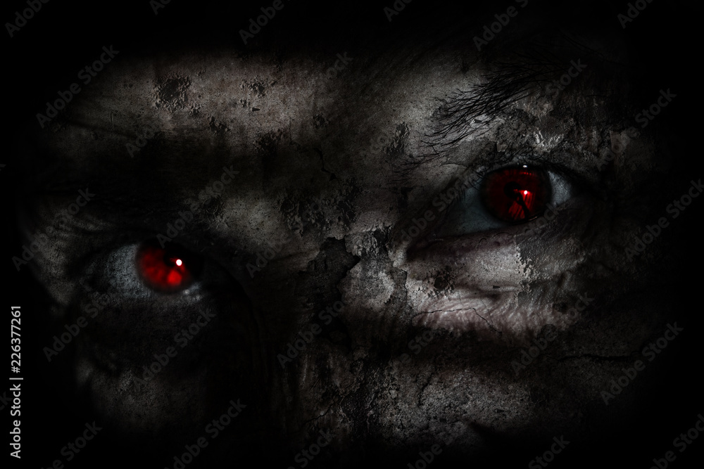 Demonic horror ugly face Stock Photo | Adobe Stock