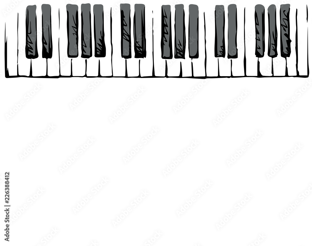 Piano Keys. Vector drawing Stock Vector | Adobe Stock
