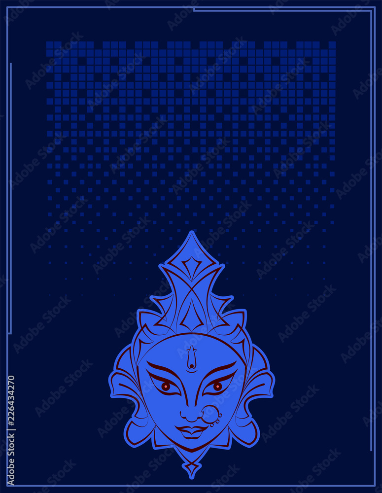 Durga Goddess Of Power, Divine Mother Of The Universe Design Stock ...