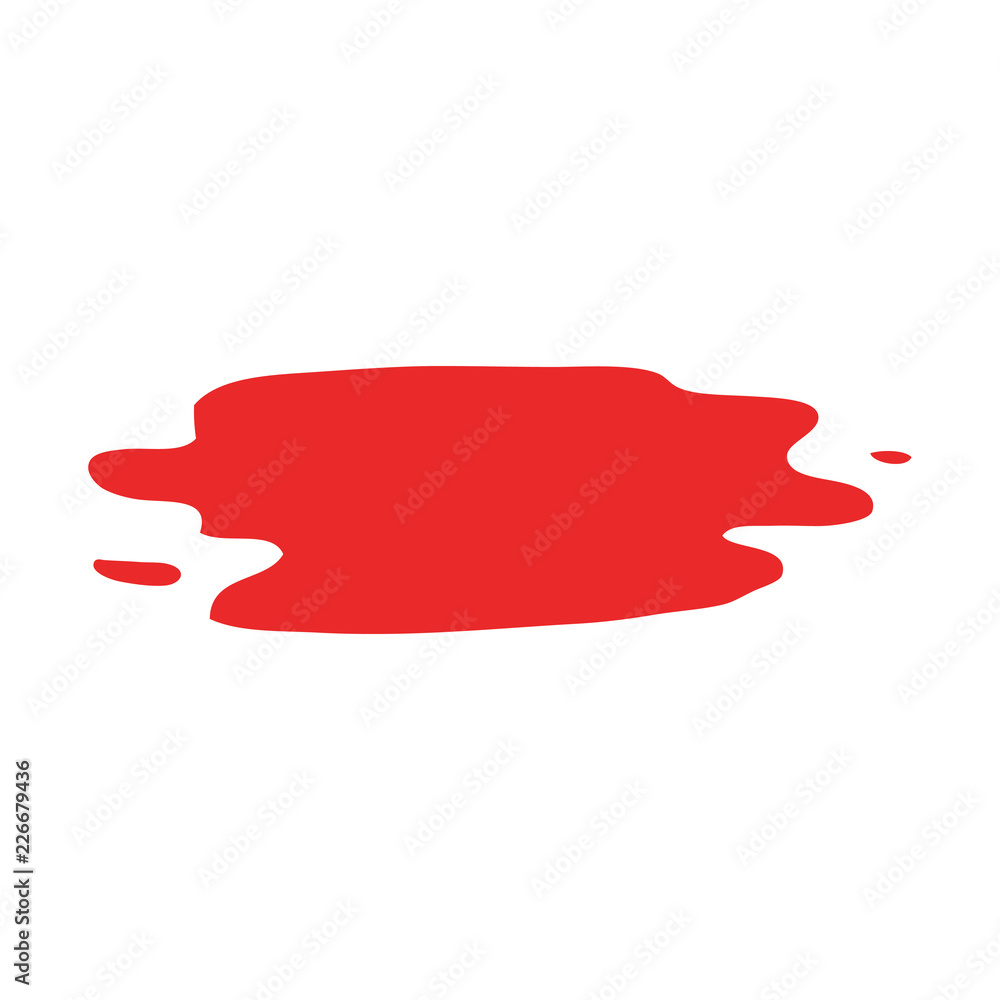 cartoon doodle pool of blood Stock Vector | Adobe Stock