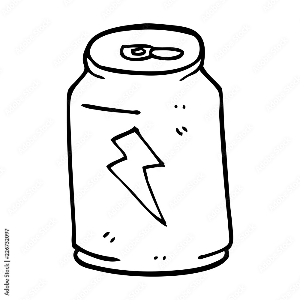 line drawing cartoon energy drink Stock Vector | Adobe Stock