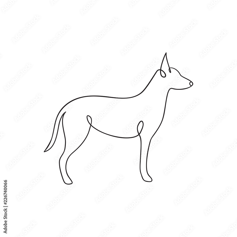 Dog line art logo Stock Vector | Adobe Stock